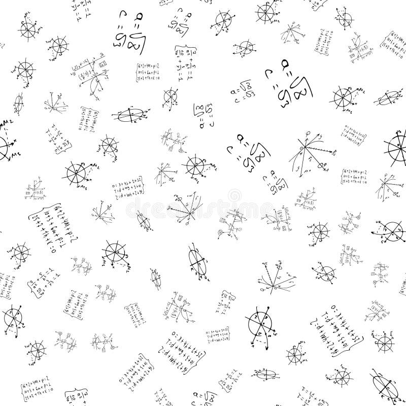 Mathematical, Scientific Formulas and Expressions. Educational, Vector ...