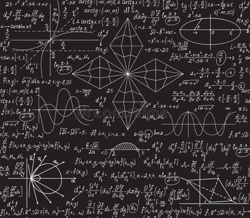 Mathematical Scientific Vector Seamless Pattern with Equations ... Mathematical Scientific Vector Seamless Pattern with Equations ...
