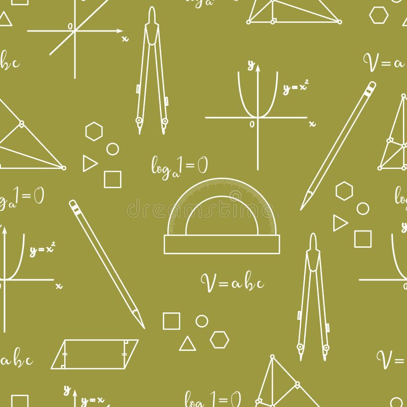 Mathematical Scientific Vector Seamless Pattern Stock Vector ...