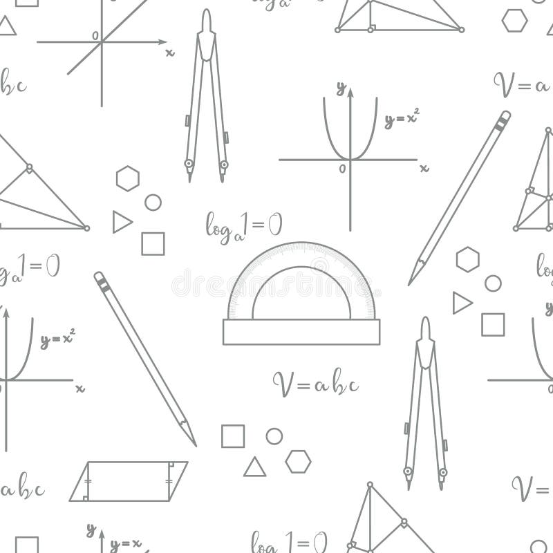 Mathematical Scientific Vector Seamless Pattern Stock Vector ...
