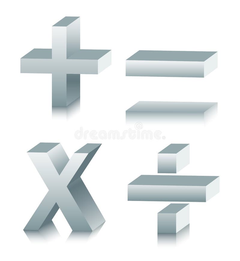 Mathematical Symbols. Plus, Minus, Multiplication and Division Sign ...