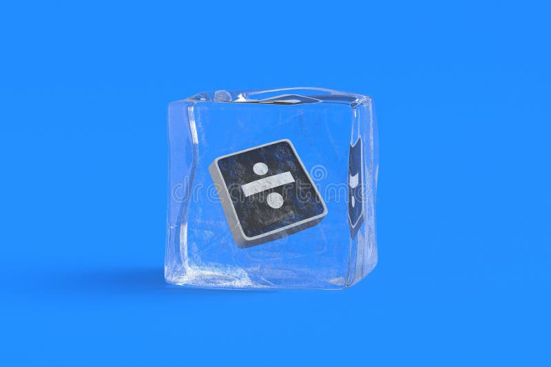 Mathematical Symbol Divide in Ice Cube Stock Illustration ...