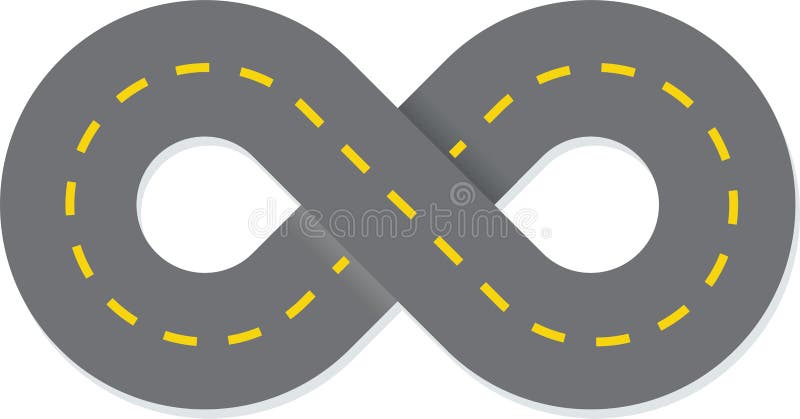 Mathematical Symbol of Infinite with Traffic Road Illustration. Stock ...