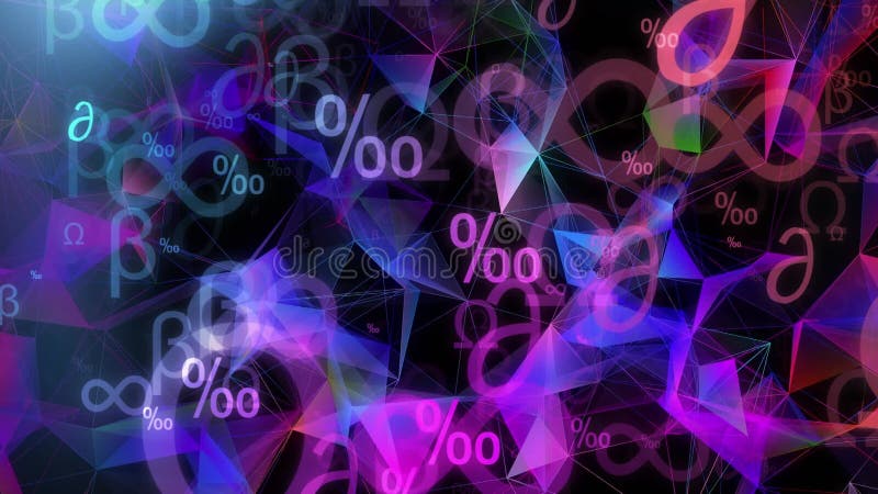 Mathematical Symbols Floating Against Plexus Networks Stock Video ...