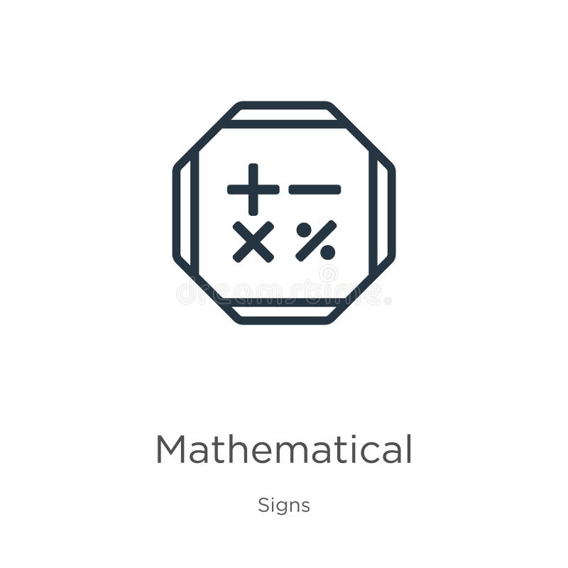 Mathematical Symbols Icon. Thin Linear Mathematical Symbols Outline ... Mathematical Symbols Icon. Thin Linear Mathematical Symbols Outline ...