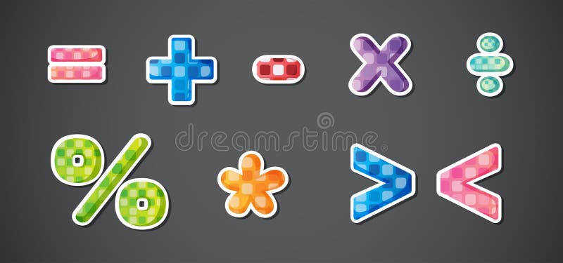 Math symbols stock vector. Illustration of symbol, multiply - 4503862