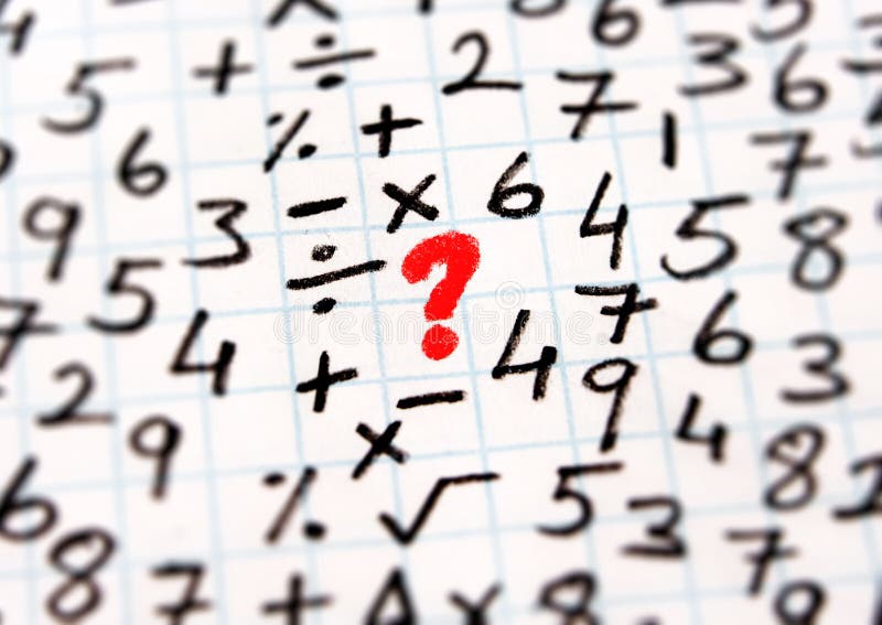 Mathematical Symbols and Problem Solving Stock Image - Image of algebra ...