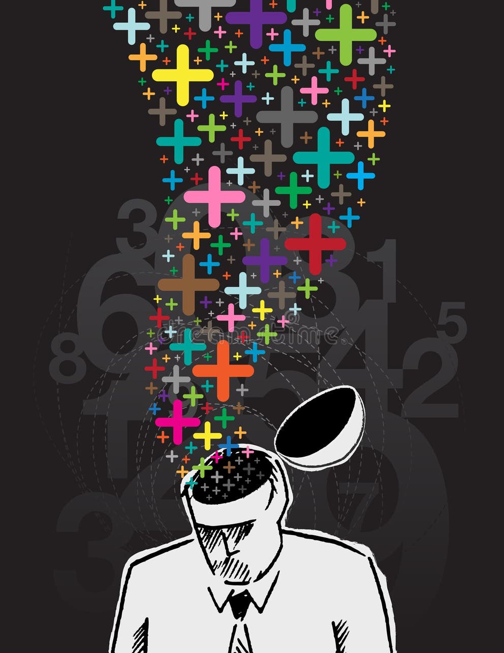 Black Head Math Stock Illustrations – 407 Black Head Math Stock ...