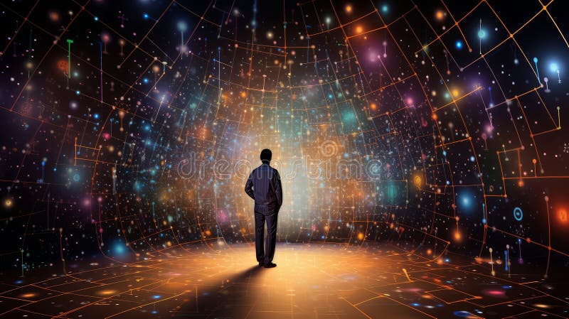 Mathematician Exploring the Patterns Stock Illustration - Illustration ...