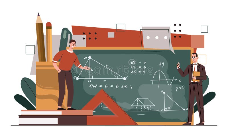 Mathematician Chalkboard Stock Illustrations – 161 Mathematician ...