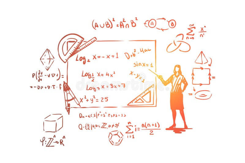 Mathematician with Pointer, Theorem Proof, Stationery Tools,complex ...