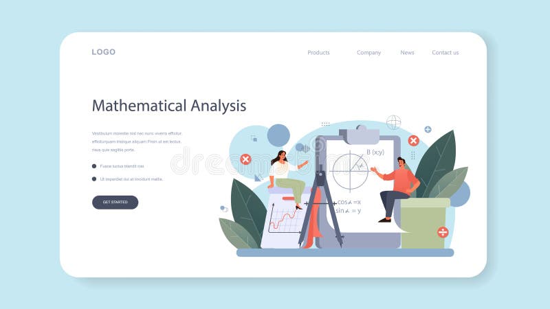 Mathematician Web Banner or Landing Page. Mathematician Seek Stock ...