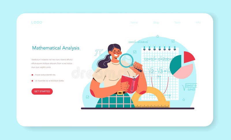 Mathematician Web Banner or Landing Page. Mathematician Use Stock ...
