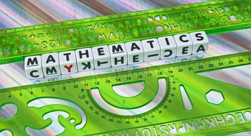 Mathematics. Maths Doodles with Colorful Lettering on White Background ...