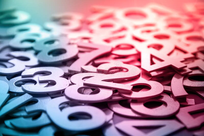 Mathematics Abstract Background Made with Solid Numbers Stock Image ...