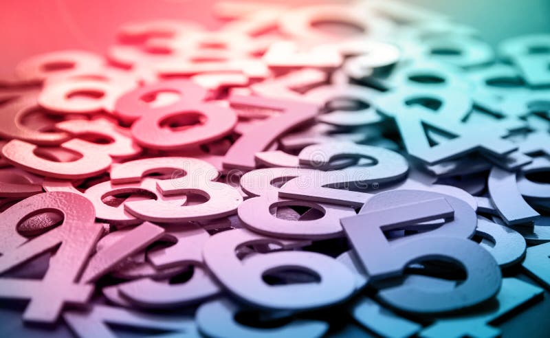 Mathematics Abstract Background Made with Solid Numbers Stock Photo ...