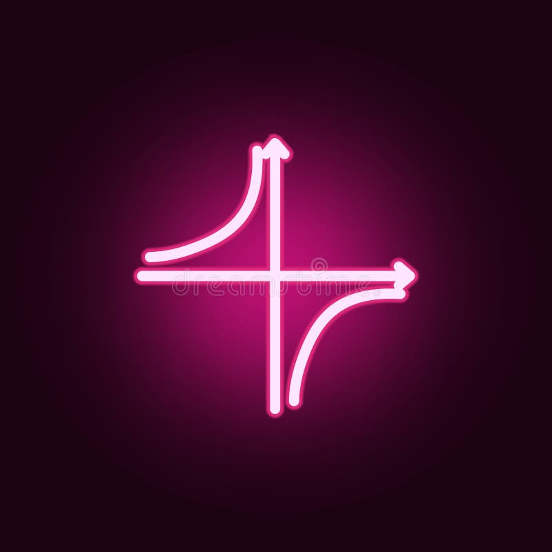 Mathematics Axis Neon Icon. Elements of Education Set Stock ...
