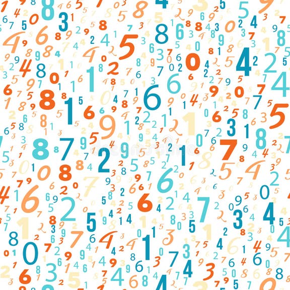 Mathematics Background - Different Numbers Pattern Stock Vector - Illustration of repeat ...