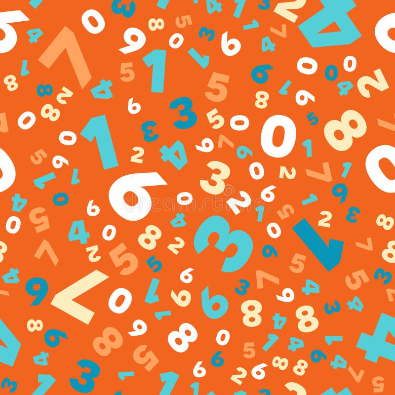 Mathematics Background - Different Numbers Pattern Stock Vector ...