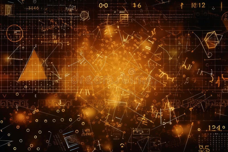 Mathematics Background with Lots of Numbers and Symbols Created with ...