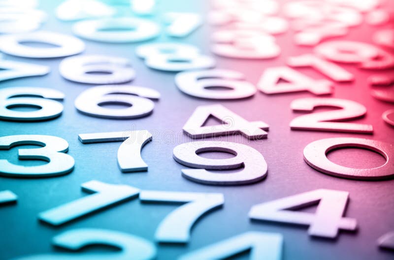 Mathematics Background Made with Solid Numbers Stock Image - Image of ...