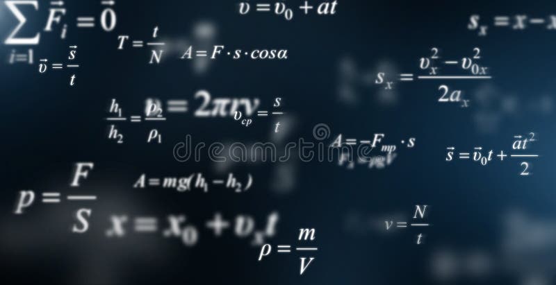 Mathematics Background with Scientific Formulas and Calculations Stock ...