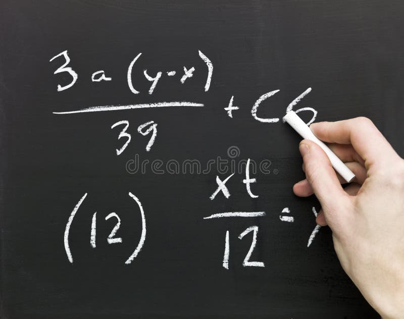 Mathematics on a Blackboard Stock Image - Image of writing, authority ...
