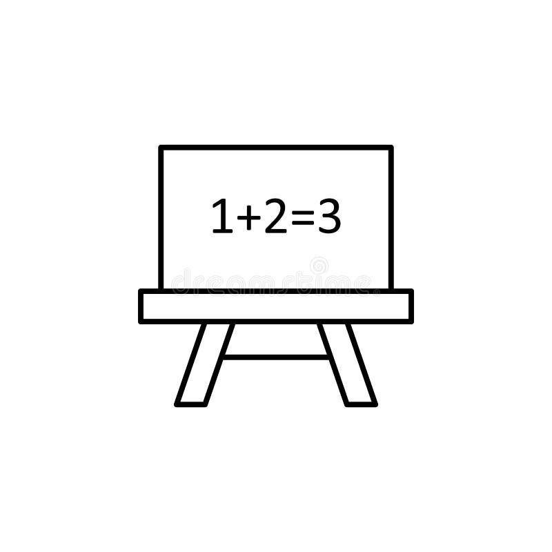 Mathematics Board with Formulas Stock Illustration - Illustration of ...