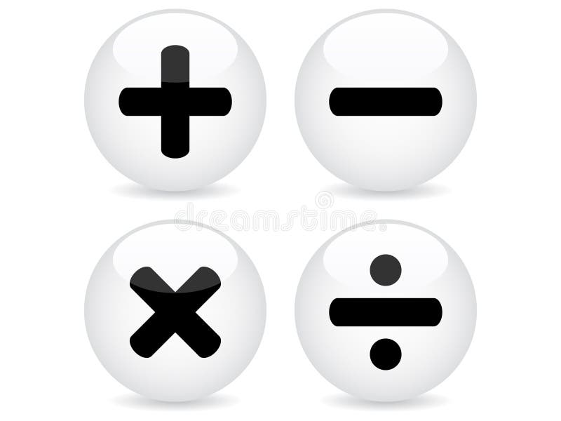 Mathematics buttons stock vector. Illustration of button - 10350029
