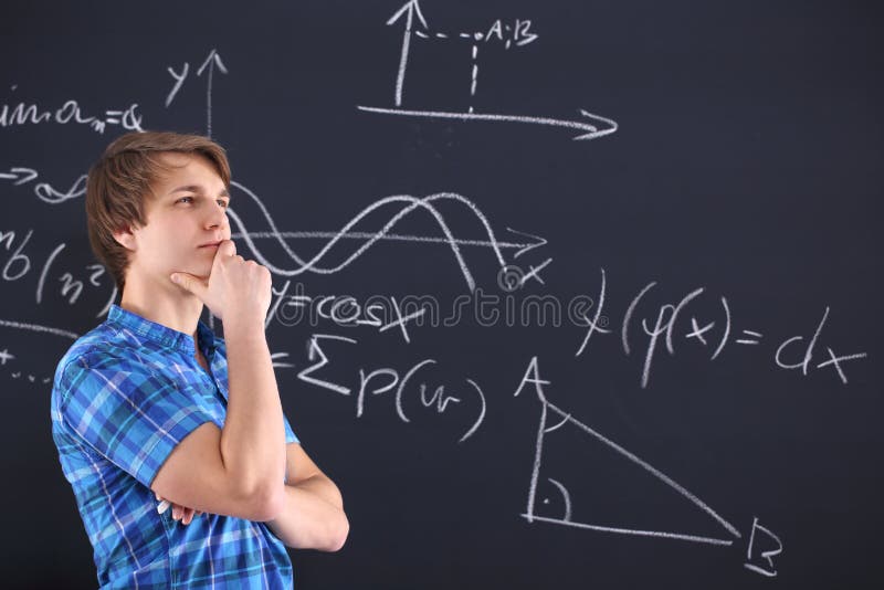 Mathematics Chart Table Thoughtful Student Stock Photos - Free ...