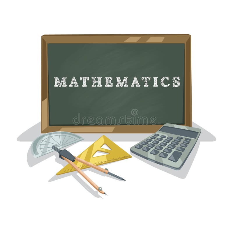 Mathematics Concept with Icon Set Template Banner with Modern Orange ...