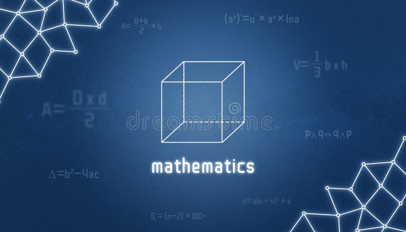 Mathematics concept stock illustration. Illustration of cube - 143083014