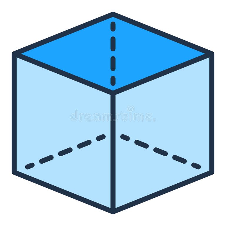 Mathematics Cube Vector Concept Colored Icon or Symbol Stock ...