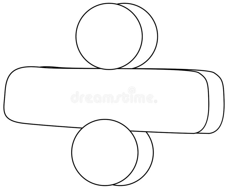 Mathematics Division Symbol Doodle Outline for Colouring Stock Vector ...