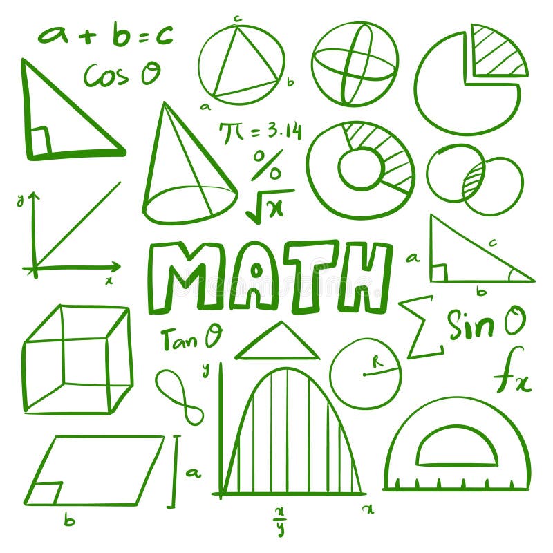Mathematics Doodle Vector. Math Scribbles Vector Stock Vector ...
