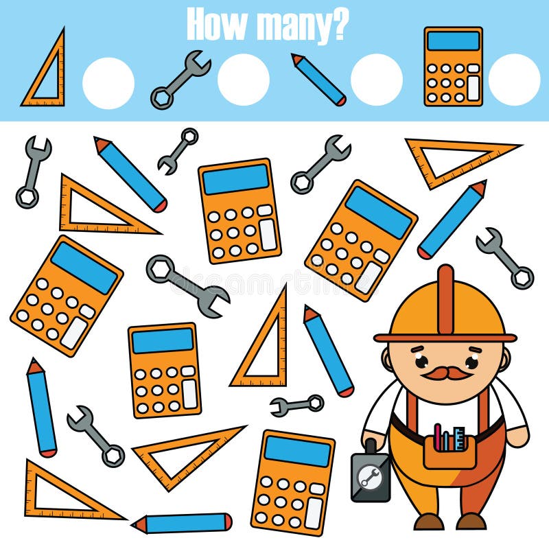 Mathematics Educational Children Game. Study Counting, Numbers ...