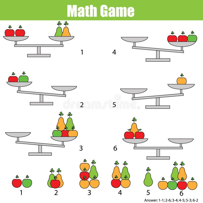 Math Educational Game for Children. Matching Mathematics Activity Stock ... Math Educational Game for Children. Matching Mathematics Activity Stock ...