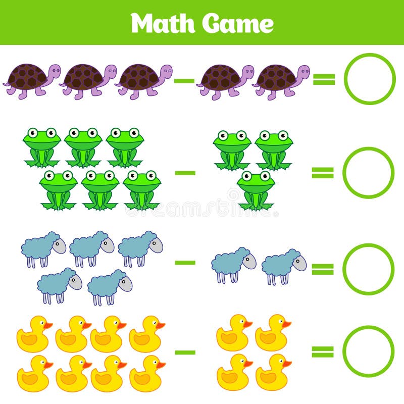 Mathematics Educational Game for Children. Learning Subtraction ...