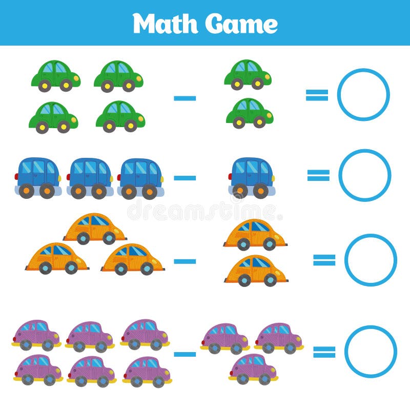 Mathematics Educational Game for Children Learning Subtraction ...