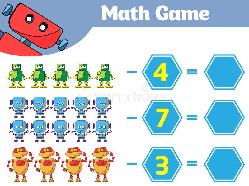 Mathematics Educational Game for Children. Learning Subtraction ...