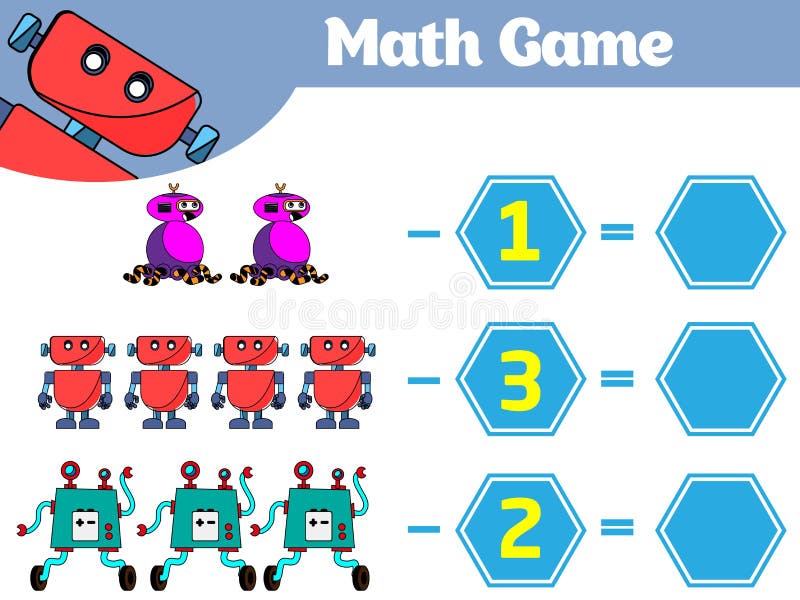 Mathematics Educational Game for Children. Learning Subtraction ...