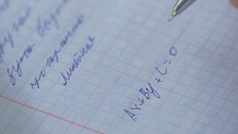 The Student Solves a Math Problem Standing at the Blackboard in Her ...