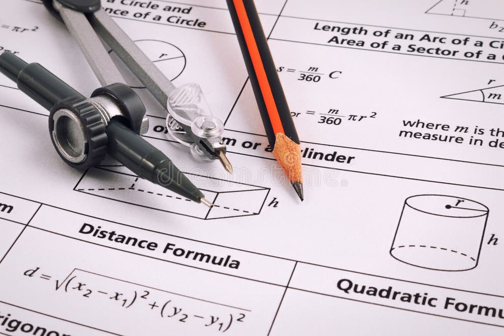 Mathematics, Equations Close-up. Solving Mathematical Problem. Stock ...