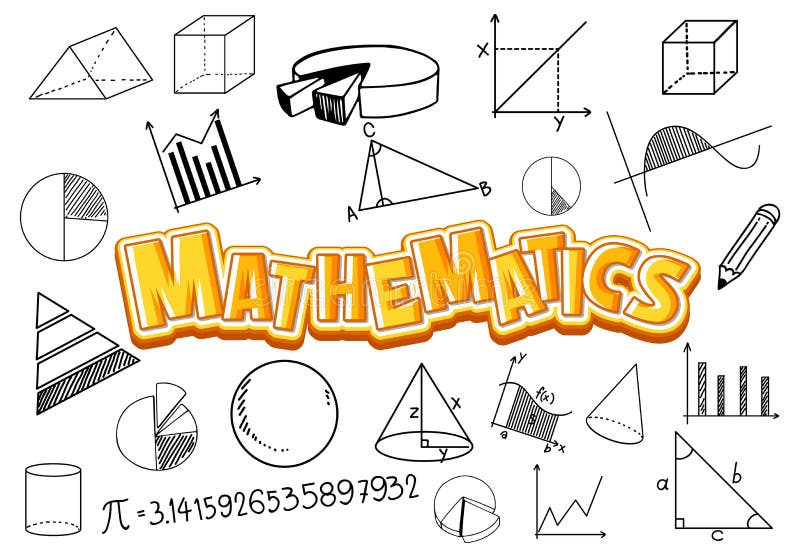 Doodle Math Formula with Mathematics Font on Notebook Stock Vector ...