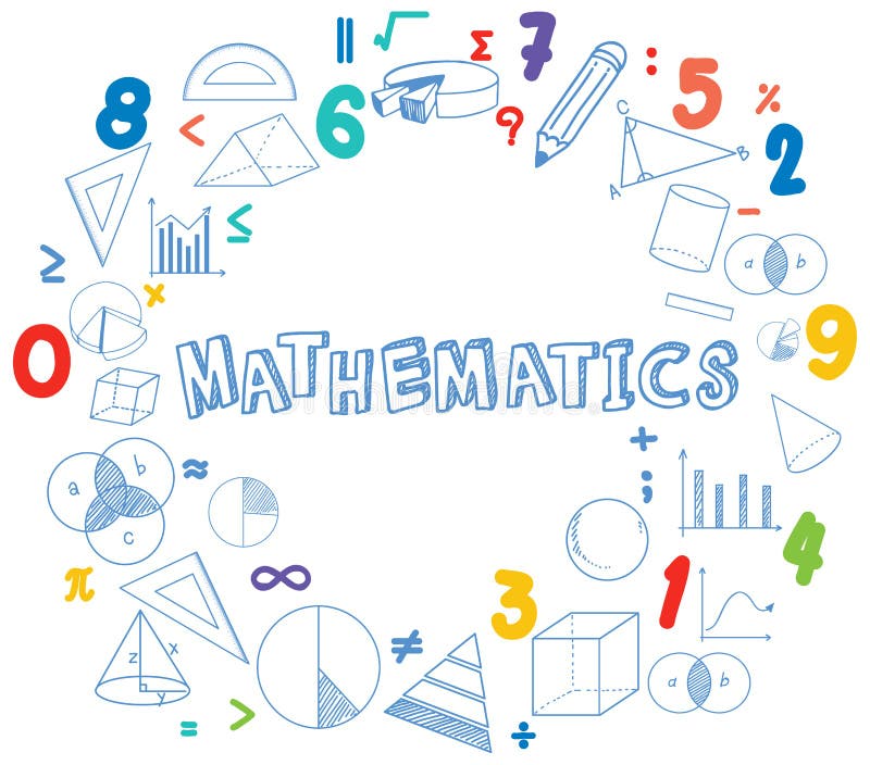 Mathematics Font Icon with Formula Stock Vector - Illustration of ...