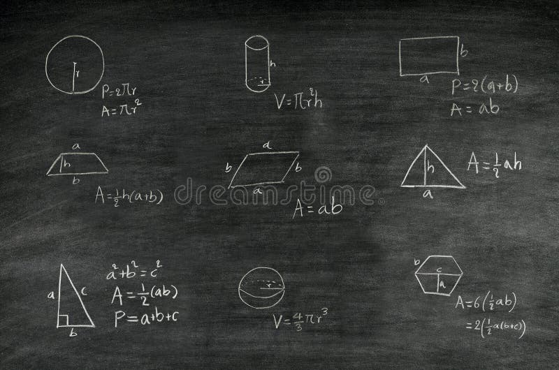 Mathematics Formula on Blackboard Stock Image - Image of right ...