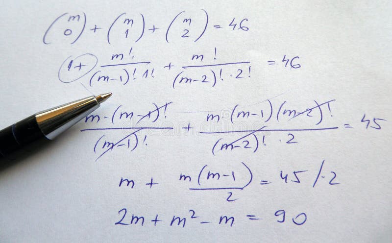 Mathematics Formula Handwritten Stock Photo - Image of multiply, page ...