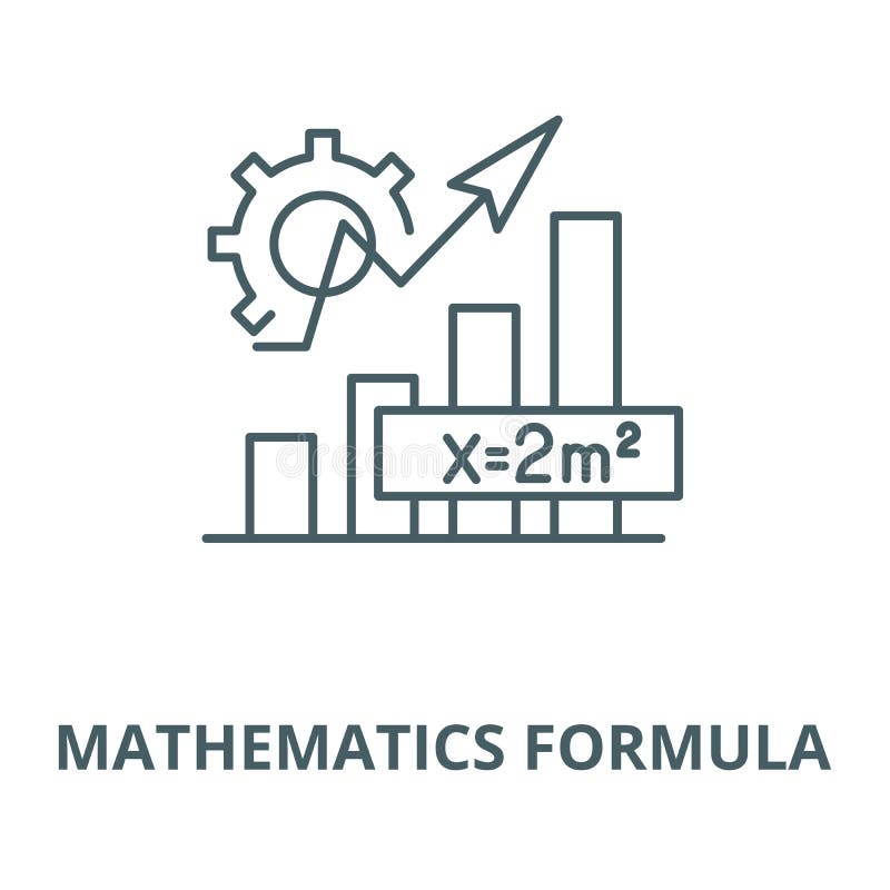 Mathematics Formula Vector Line Icon, Linear Concept, Outline Sign ...