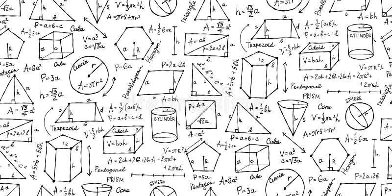 Mathematics and Geometry, Figures and Formulas. for School, University ...