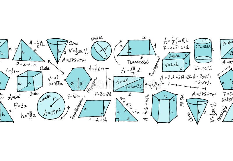Mathematics and Geometry, Figures and Formulas. for School, University ...